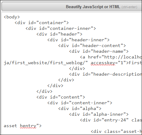 HTMLの整形やJavaScriptの難読化を解除する「jsbeautifier.org」: 小粋空間